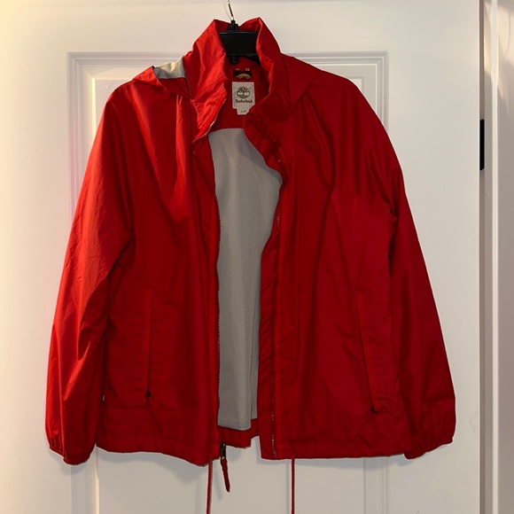 Timberland | Jackets & Coats | Timberland Red Rain Jacket | Poshmark